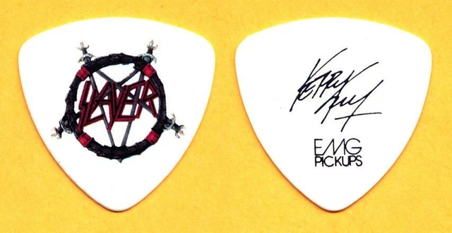 SLAYER KERRY KING Signature EMG Micros Blanc Guitare Pick EUR 110,16 ...