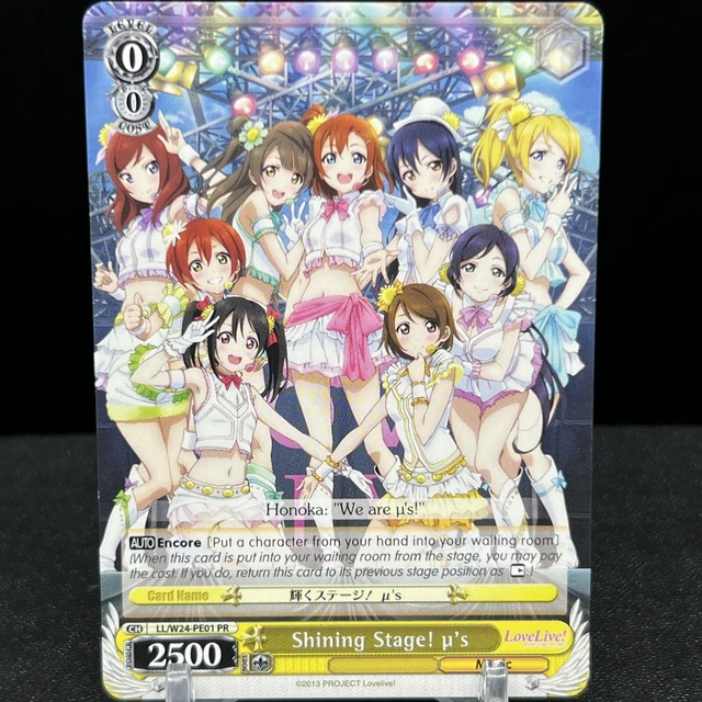 GLÄNZENDE BÜHNE! Μ'S LL/W24-PE01 PR Love Live! Weiss Schwarz Karte EUR ...