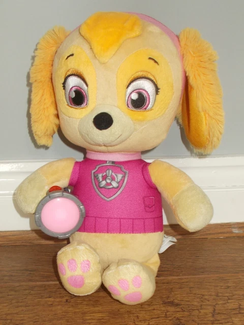 PAW PATROL 32CM Skye Snuggle Up Talking Night Light Soft Teddy £6.00 ...