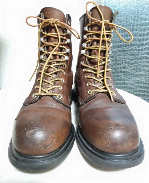 VINTAGE PT99 STEEL Toe Work Boots USA Brown Core £416.98 - PicClick UK