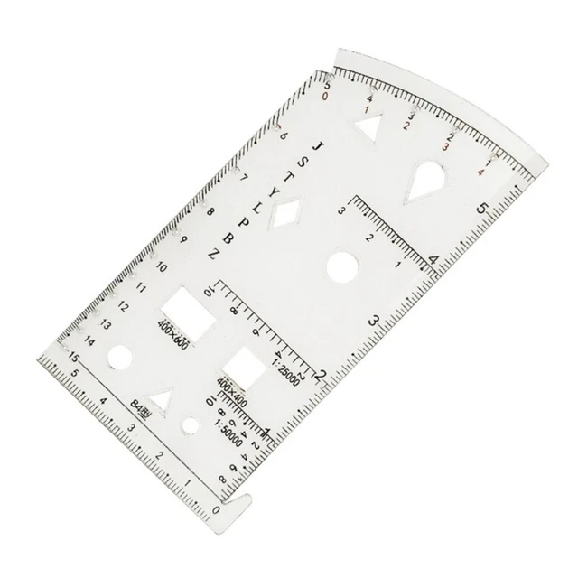 COORDINATE SCALE MAP Reading Scale Rulers Geometric Template Rulers EUR ...