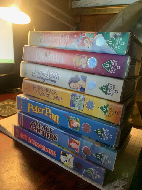 JOB LOT OF 7 Classic Vintage Children's Disney Cartoons VHS Video Tapes ...