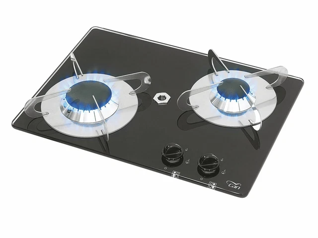 CAN PV1351-S 2 Burner Hob - Glass Top - Campervan/Caravan/Motorhome 2 ...