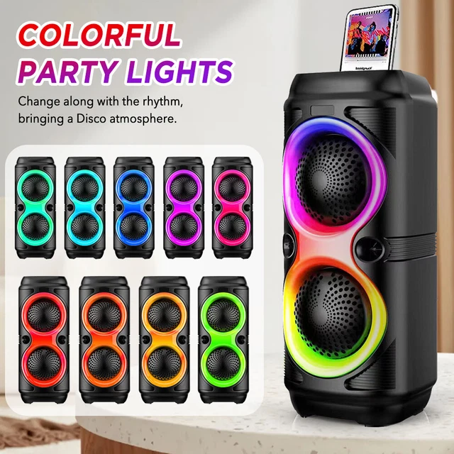 HEAVY BASS BLUETOOTH Speakers Loud Portable Wireless Subwoofer Stereo ...