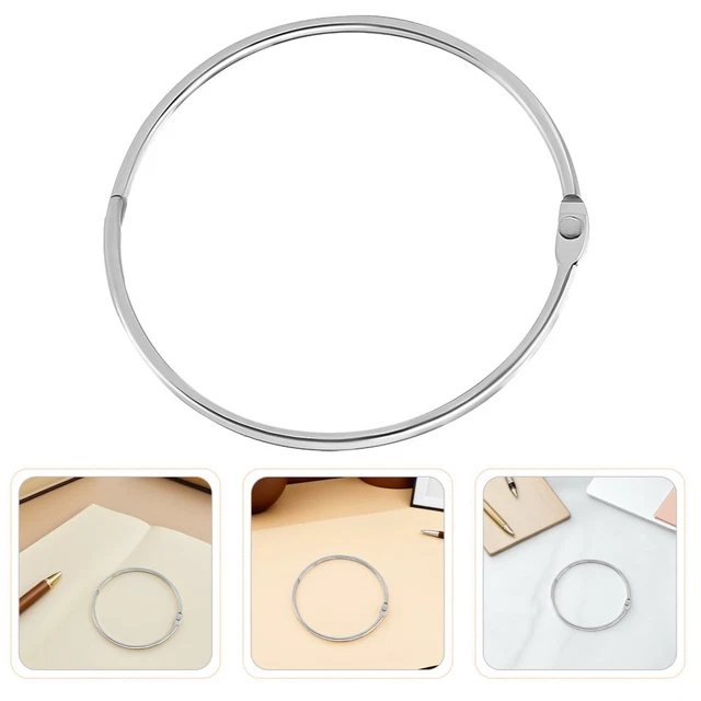 12 PCS RING Clips for Index Cards Metal Binder Book Rings Paper ...