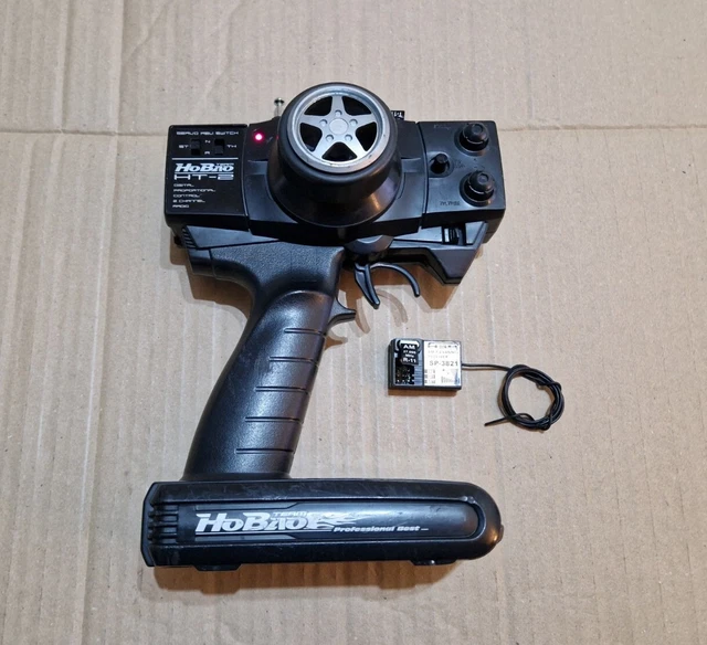 HOBAO HT-2 RC Radio Transmitter & Receiver Set 2 Channel AM 27MHz Hyper ...