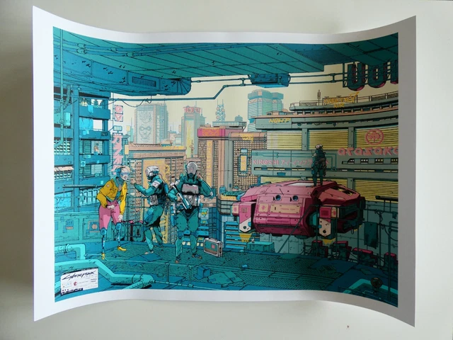 AFFICHE SÉRIGRAPHIE 46X61 N° 300ex 10 Couleurs « CYBERPUNK 2077 ...