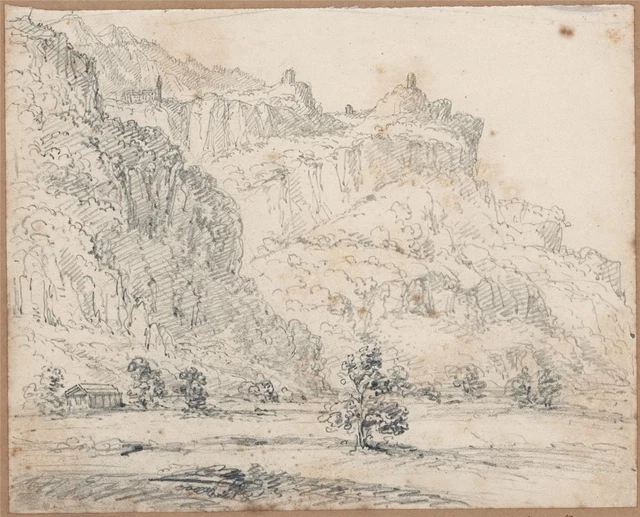 ISABELLA GALTON PENCIL Drawing Castle Ragatz Bad Ragaz Switzerland 19th ...