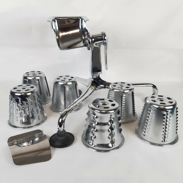 VINTAGE SALADMASTER FOOD Processor Cutter Shredder Slicer 6 Cones ...