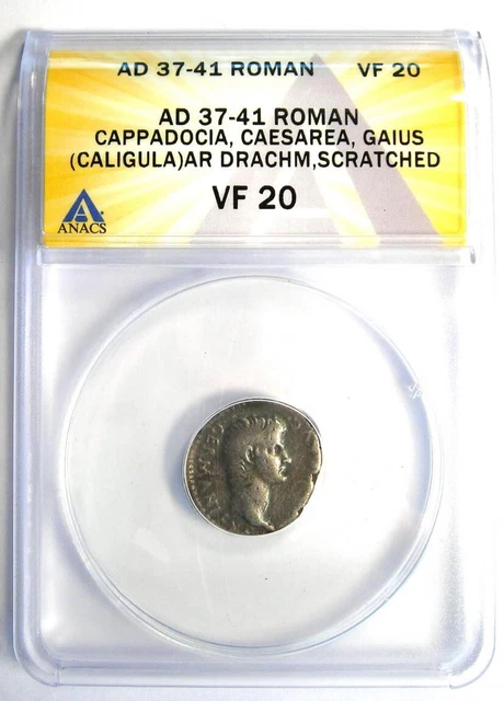 GAIUS CALIGULA AR Drachm Cappadocia Caesarea Silver Coin 37-41 AD ...