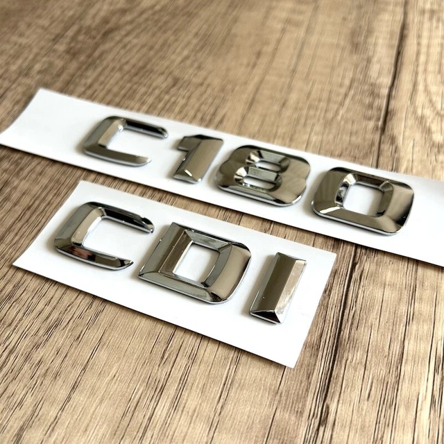 FÜR MERCEDES BENZ C180 CDI Schriftzug Logo Embleme Chrom Aufkleber ...