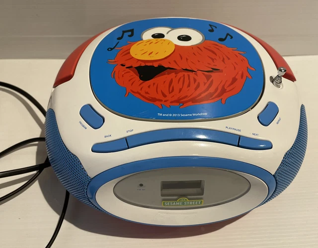 SESAME STREET ELMO 2013 CD Portable Player Boombox AM/FM Radio Working ...