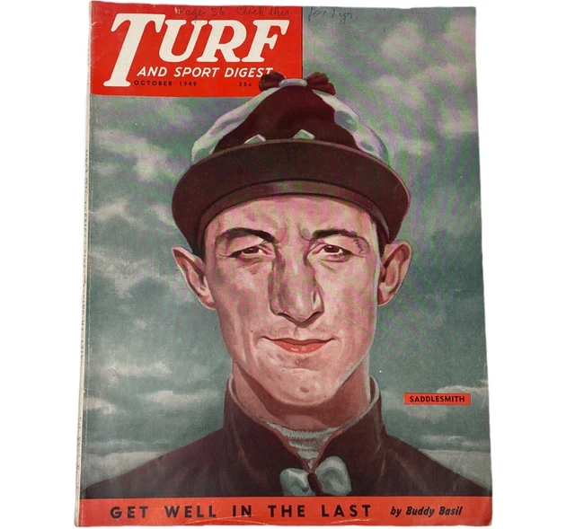 1949 TURF AND Sport Digest - Horse Racing Magazine, Oct ‘49 - Eddie ...