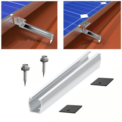 SOLAR PANEL MOUNT Balcony Power Plant Photovoltaic Trapezoid Rail £9.89 ...