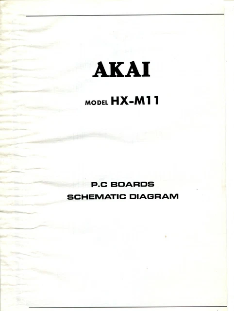 AKAI MODEL HX-1C Cassette Deck Schematic Diagram £11.19 - PicClick UK
