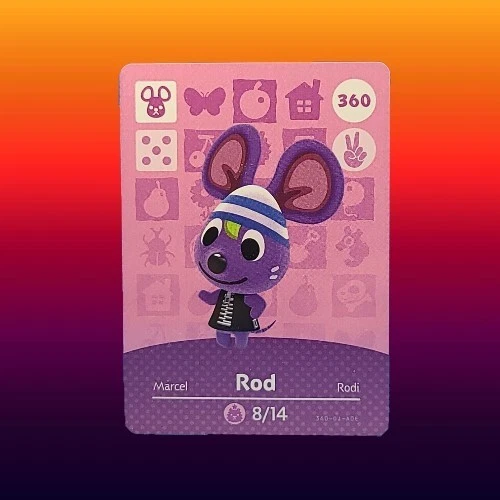 360 ROD ANIMAL Crossing New Horizons Amiibo Card Nintendo Switch Series ...