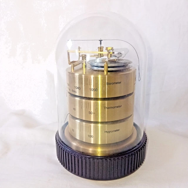 VINTAGE GERMAN BARIGO Desktop Weather Station Barometer Thermometer ...