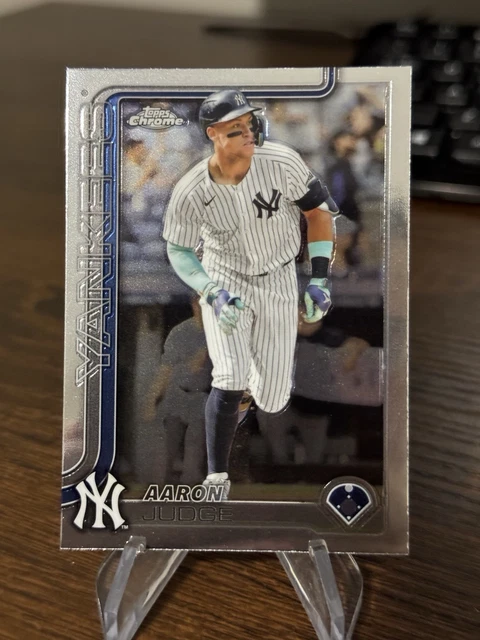 2025 TOPPS CHROME Aaron Judge #99 Base Card New York Yankees MVP ...