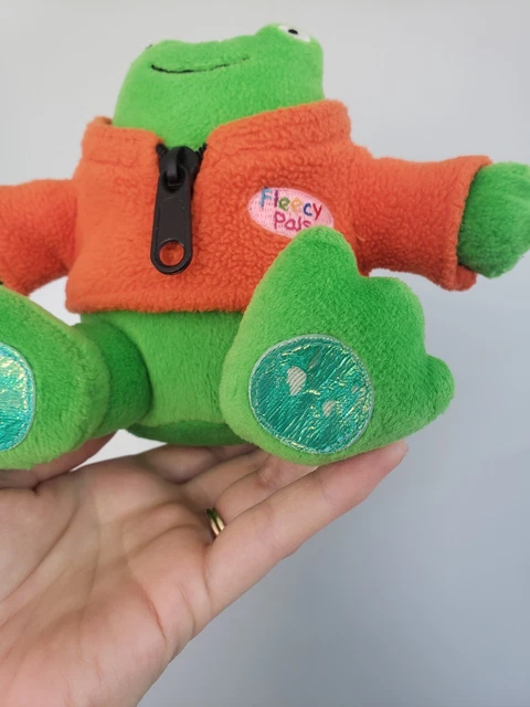 VINTAGE WOOLWORTHS RIVET The Frog Fleecy Pals 5" Soft Toy Plush Beanie ...