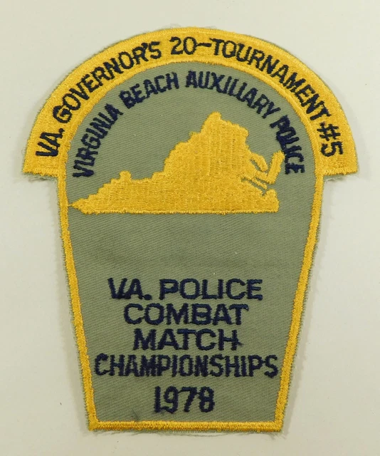 VINTAGE AMERICAN USA Virginia Beach Aux Police Combat Match 1978 Badge ...