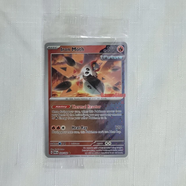🔥 POKEMON TCG 🔥 Iron Moth 028/182 🔥 SV Paradox Rift 🔥 GameStop Stamp ...