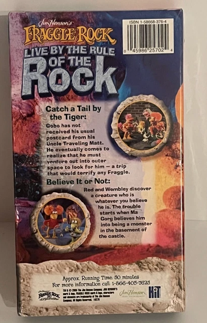FRAGGLE ROCK LIVE By the Rule of the Rock (VHS, 2005) New Anime Jim ...