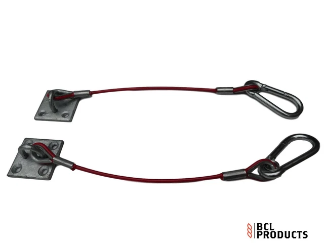 2X WIRE ROPE Type Van Door Retainer With Snap Hook - Trailer - Vans ...