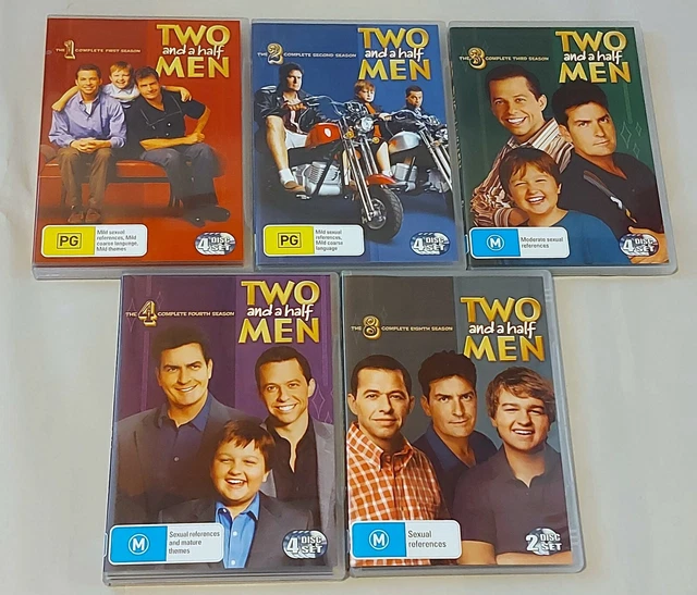 TWO AND A Half Men DVD Bundle Season 1 2 3 4 8 Great Condition Charlie ...