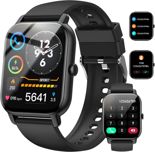NERUNSA P66D UNISEX Smartwatch, 1.85 Inch Touchscreen Smart Watch ...