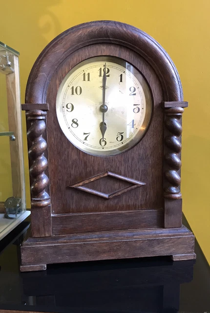 ANTIQUE DOLDONIA GERMAN Barley Twist Mantel Clock £75.00 - PicClick UK