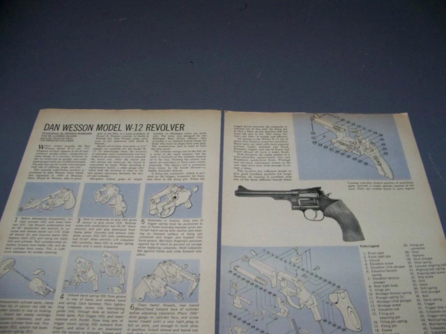 HISTORY: WESSON MODEL W-12 Revolver...details/Exploded View (323X) £19. ...