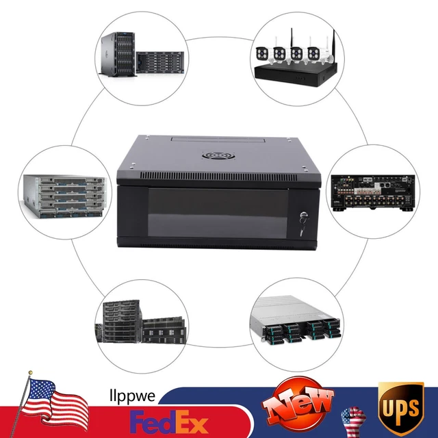 24& DEEP 4U IT Network Server Rack Cabinet Enclosure Rack Locking Box ...