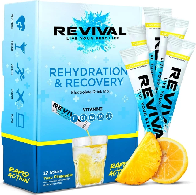 REVIVAL RAPID REHYDRATION, Electrolytes Powder - High Strength Vitamin ...