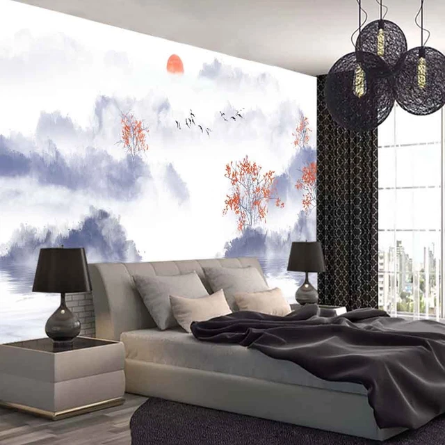 REFLECTION MAPLE LEAF Full Wall Mural Photo Wallpaper Printing 3D Decor ...