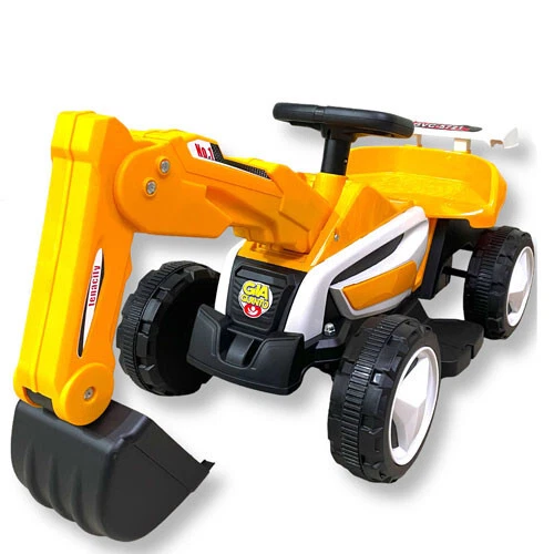 RUSPA ELETTRICA PER bambini gialla 6 Volt Escavatore elettrico bimbo ...