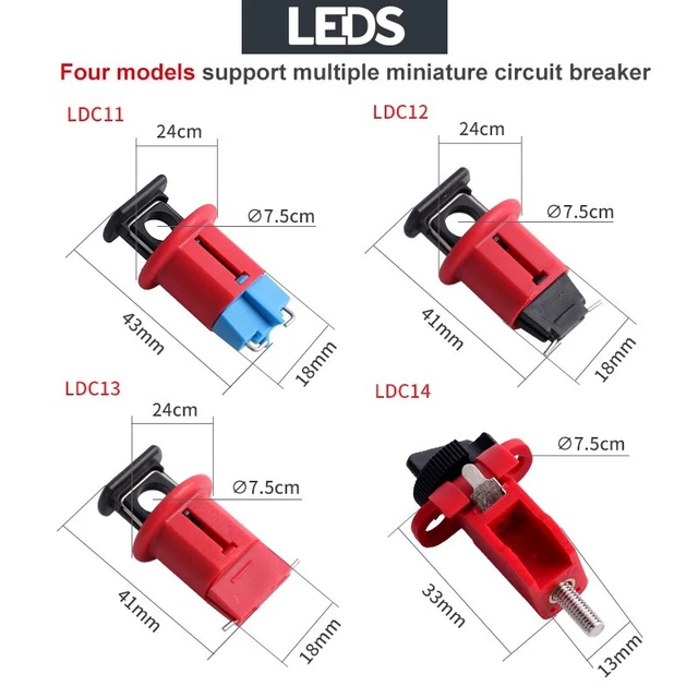 ELECTRICAL SAFETY LOCKOUT Miniature Circuit Breaker Lock MCB Lock Dogs ...
