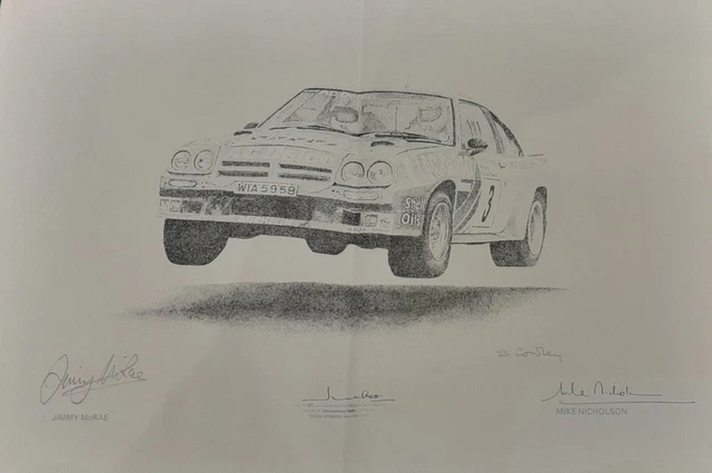OPEL MANTA RARE Tudor Webasto Manx Rally Print Jimmy McRae, Mike ...