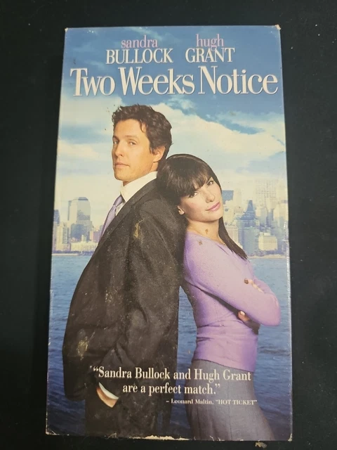 TWO WEEKS NOTICE (VHS, 2003) Hugh Grant, Sandra Bullock £0.75 - PicClick UK