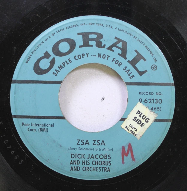 50'S & 60'S 45 Dick Jacobs Et His Chorus Et Orchestra - Zsa / Coo Roo ...