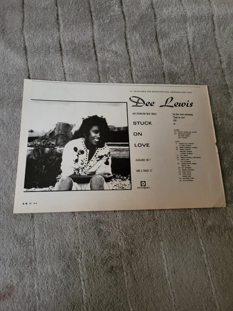 TPGM10 ADVERT 5X8 Dee Lewis : 'Stuck On Love' Single & Live Dates £2.99 ...