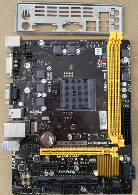 BIOSTAR SOCKET FM2+ DDR3 Motherboard - A70MD Pro £13.50 - PicClick UK