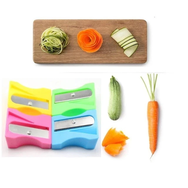 3X GIANT VEGETABLE Sharpener & Peeler Carrot Cucumber Kitchen Curl ...