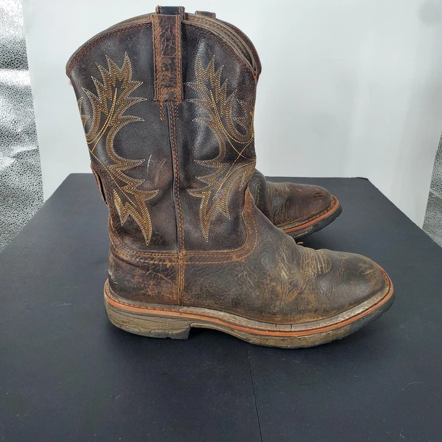 ARIAT WORKHOG BOOTS Mens Size 8D Brown Pull On Western Square Toe EH ...