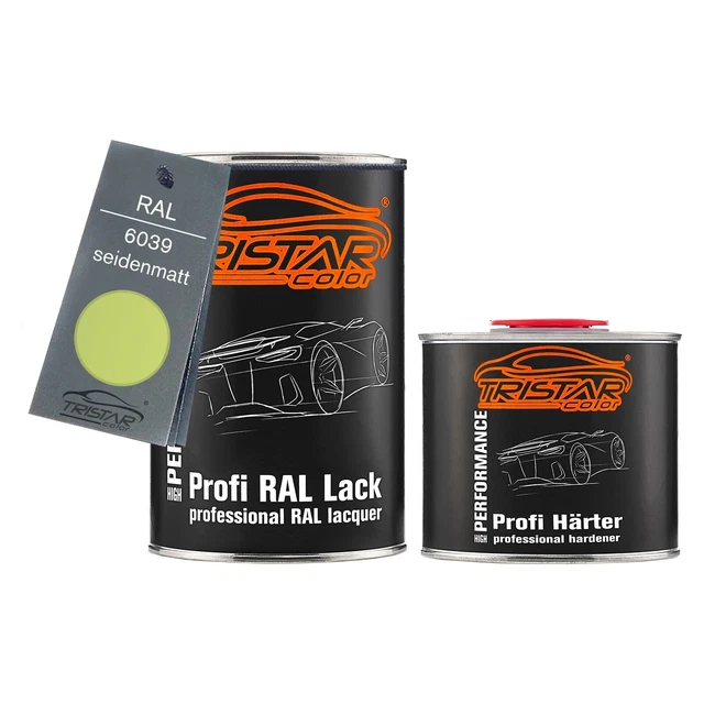 RAL 6039 FIBROUS Green seidenmatt 2K Autolack 1,5 Liter Dose inkl ...