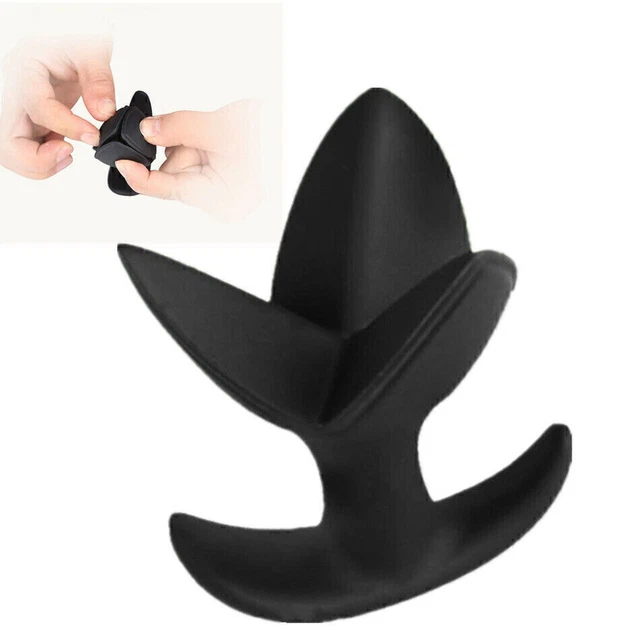 LARGE TRILLIUM QUALITY Expanding Flared Silicone_Butt Plug Toy_Anal ...