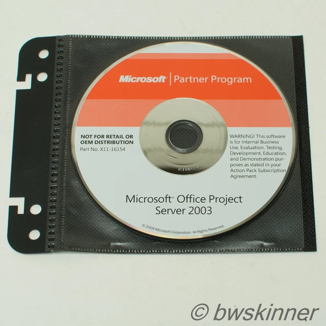 MICROSOFT PARTNER PROGRAM Office Project Server 2003. Original CD. £14. ...
