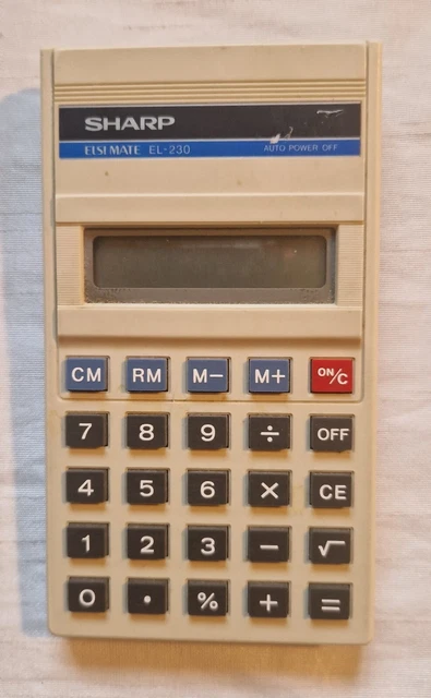 VINTAGE SHARP ELSI-MATE EL-230 Retro Calculator £10.00 - PicClick UK