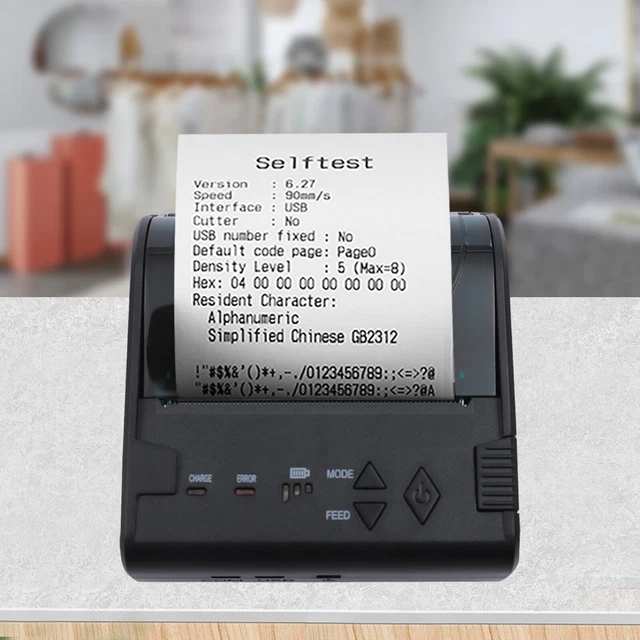 POS BLUETOOTH THERMAL Receipt Printer Portable Personal Bill Printer ...