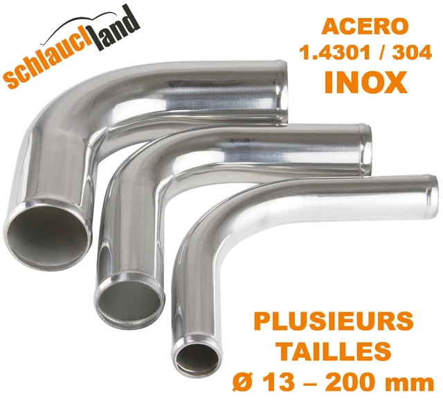 COUDE TUBE 90° Degré ARC ACIER INOX 304 Poli Bordure Durite Pipe Tuyau ...