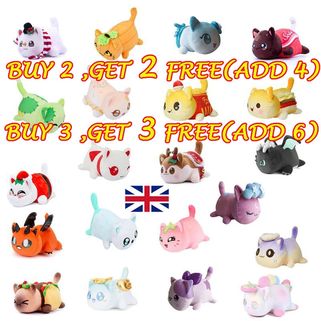 CUTE MEEMEOWS FOOD Aphmau Cat Doll Plushies Toy Plush Dolls Donut ...